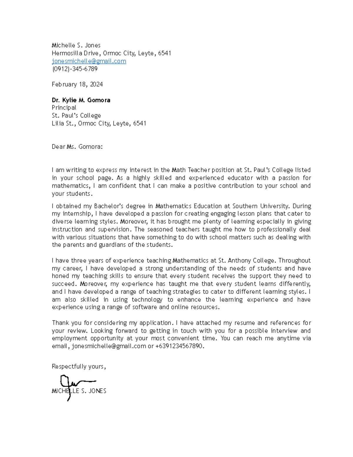 Love the book of english - Michelle S. Jones Hermosilla Drive, Ormoc ...