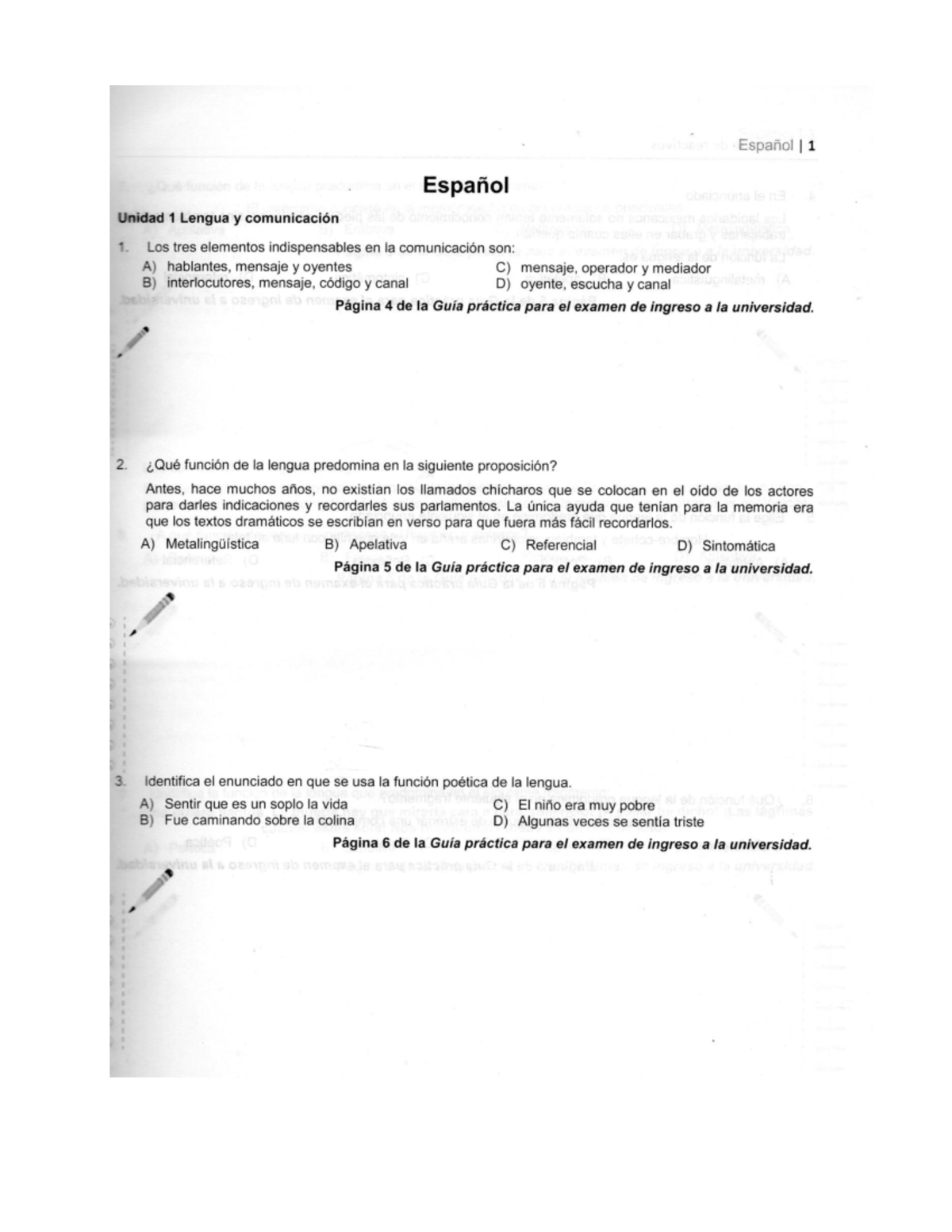 Español UNAM - Estudio guia - Guía De Estudios - Studocu