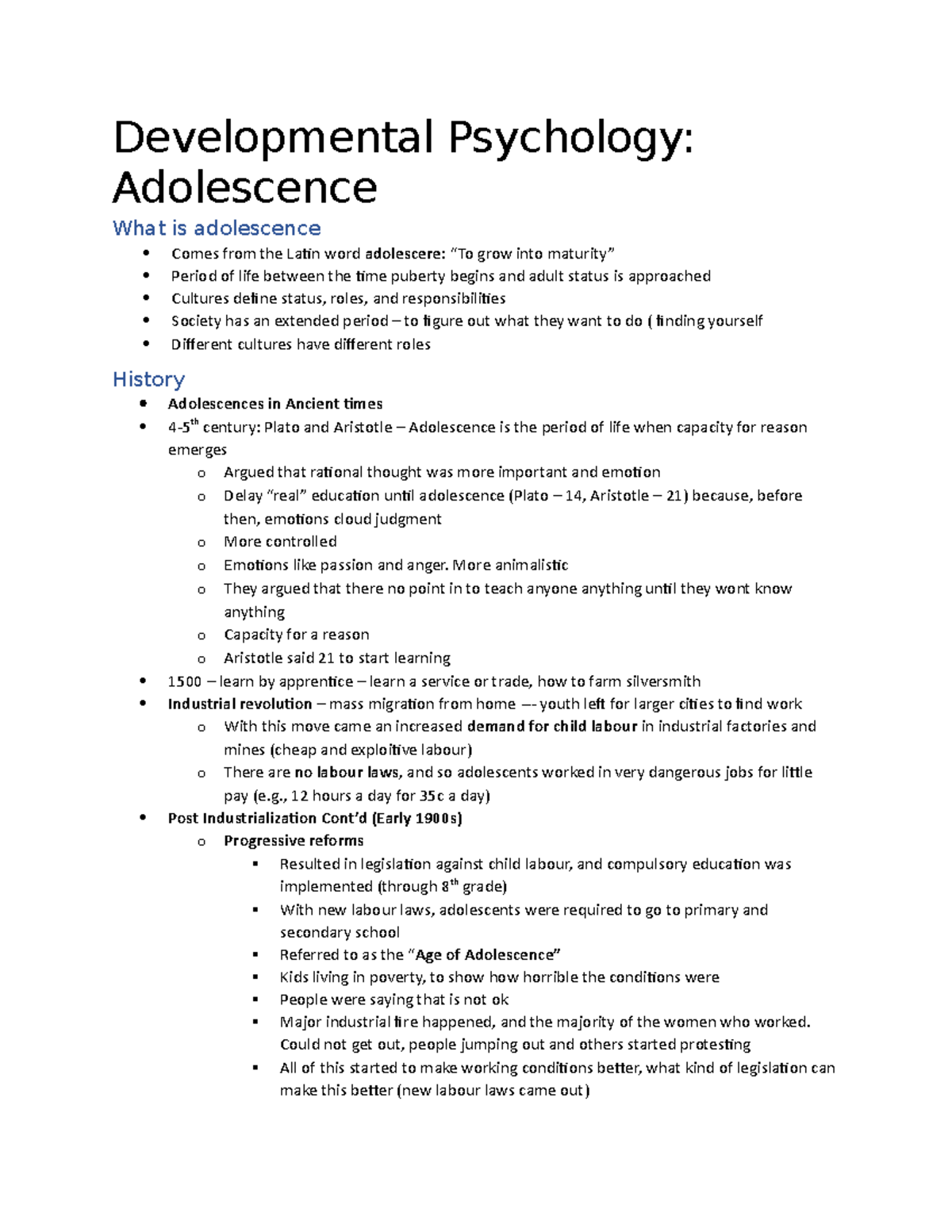 Introduction to Adolscence and Emerging Adulthood - Developmental ...