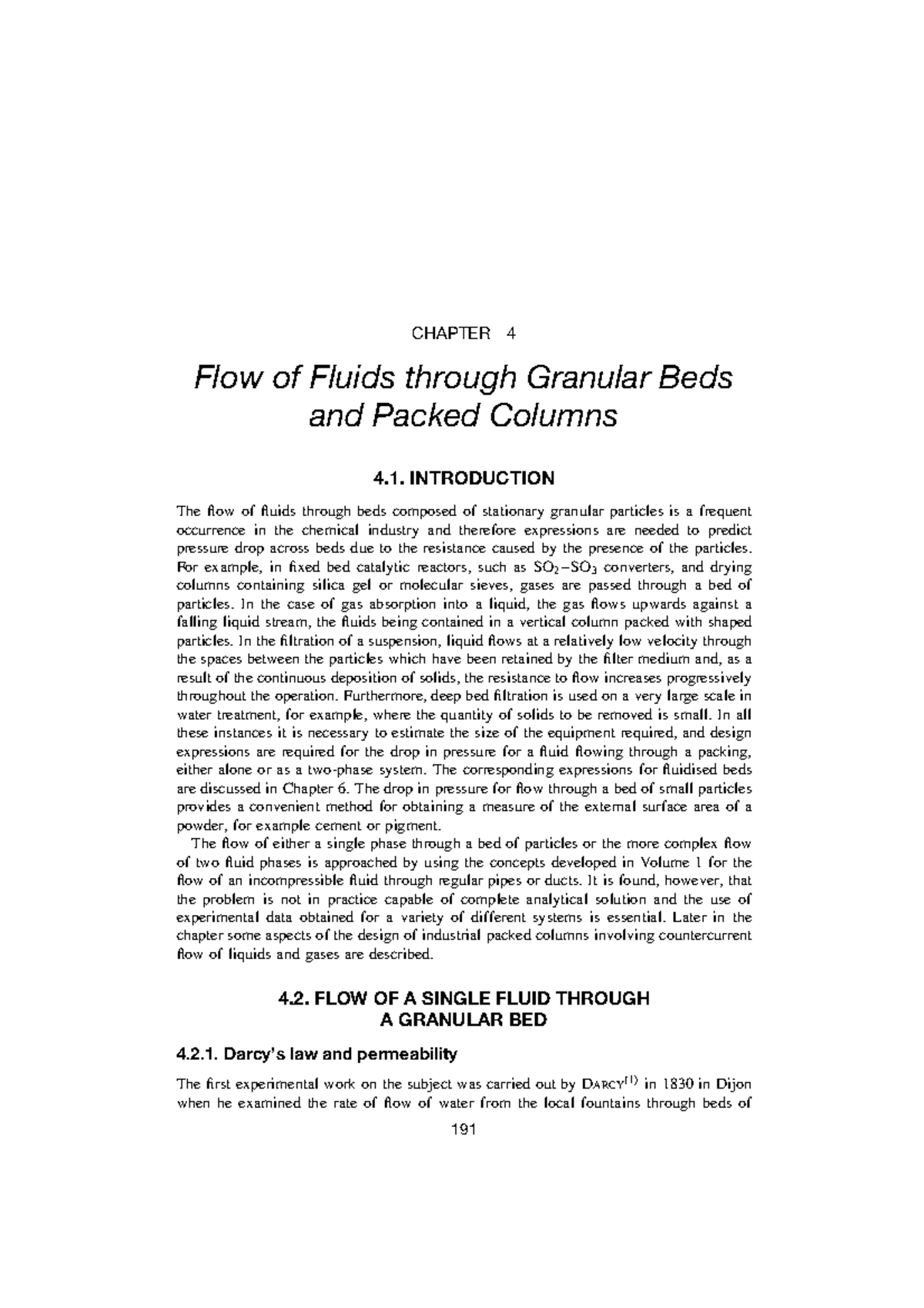 Flow Through Packed Beds Chapter - CHAPTER 4 Flow of Fluids through ...