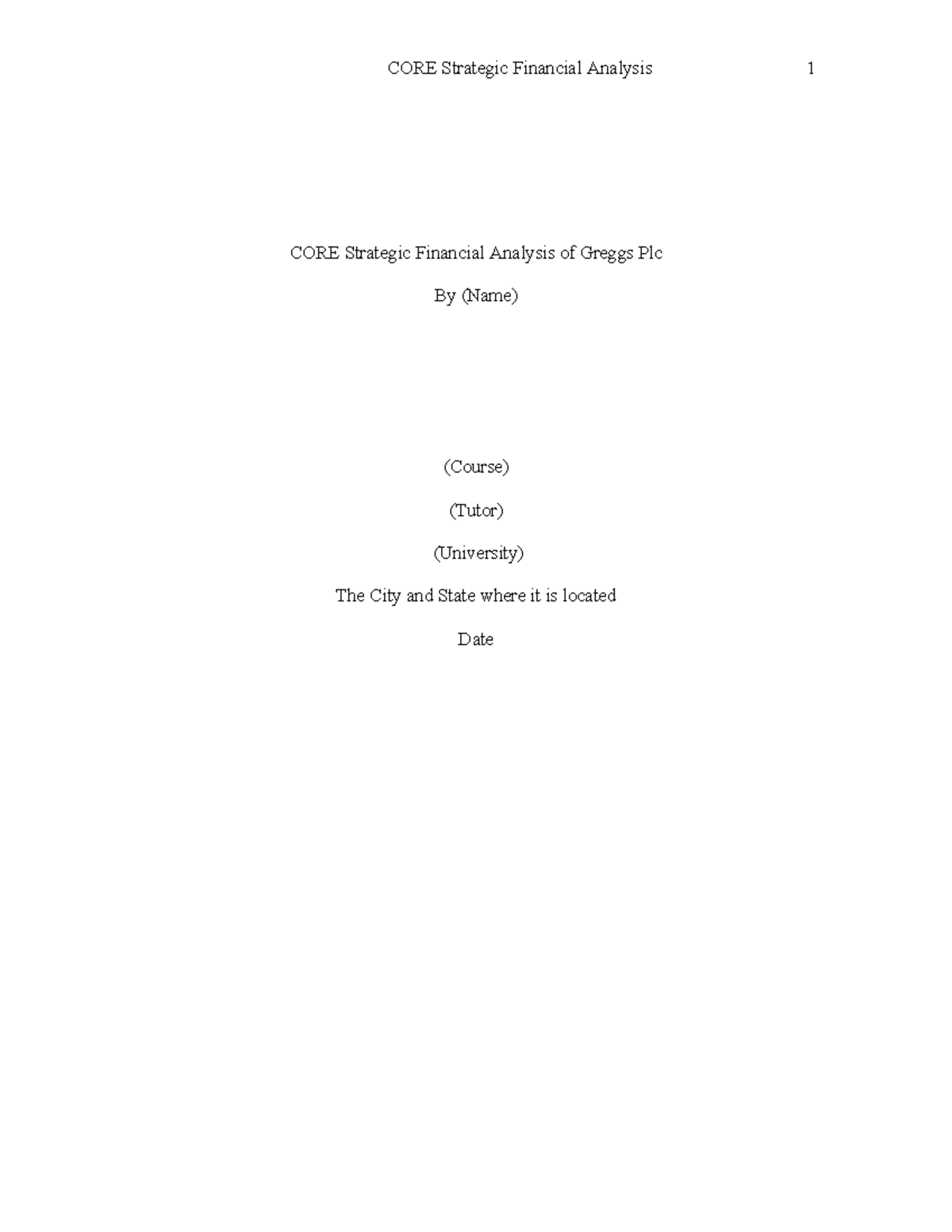 Order 4058522-APA-Accounting - CORE Strategic Financial Analysis of ...