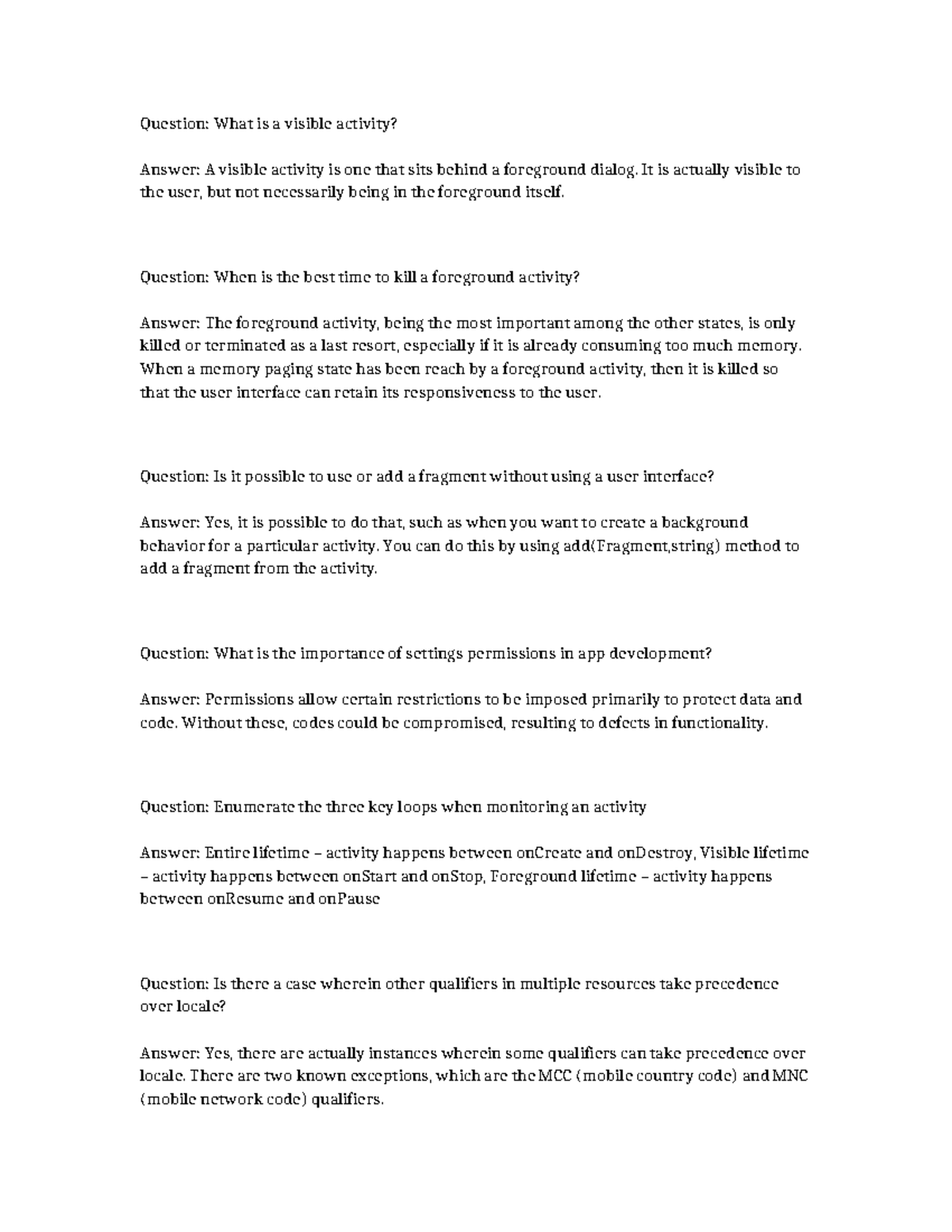 Foothot uncuth coticed - Question: What is a visible activity? Answer ...