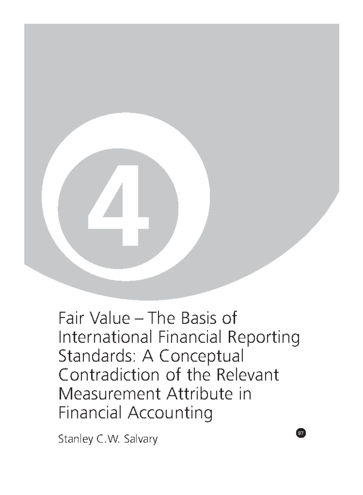 TA06b IFRS - ifrs - 4 Fair Value – The Basis of International Financial ...
