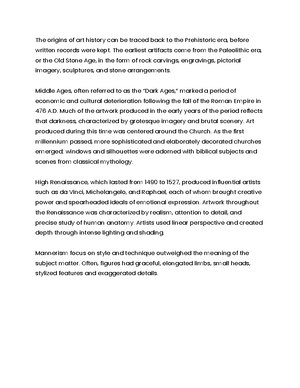 Heavenly Johnson Art History 2 Quiz - ARTH 106 History of Western Art ...