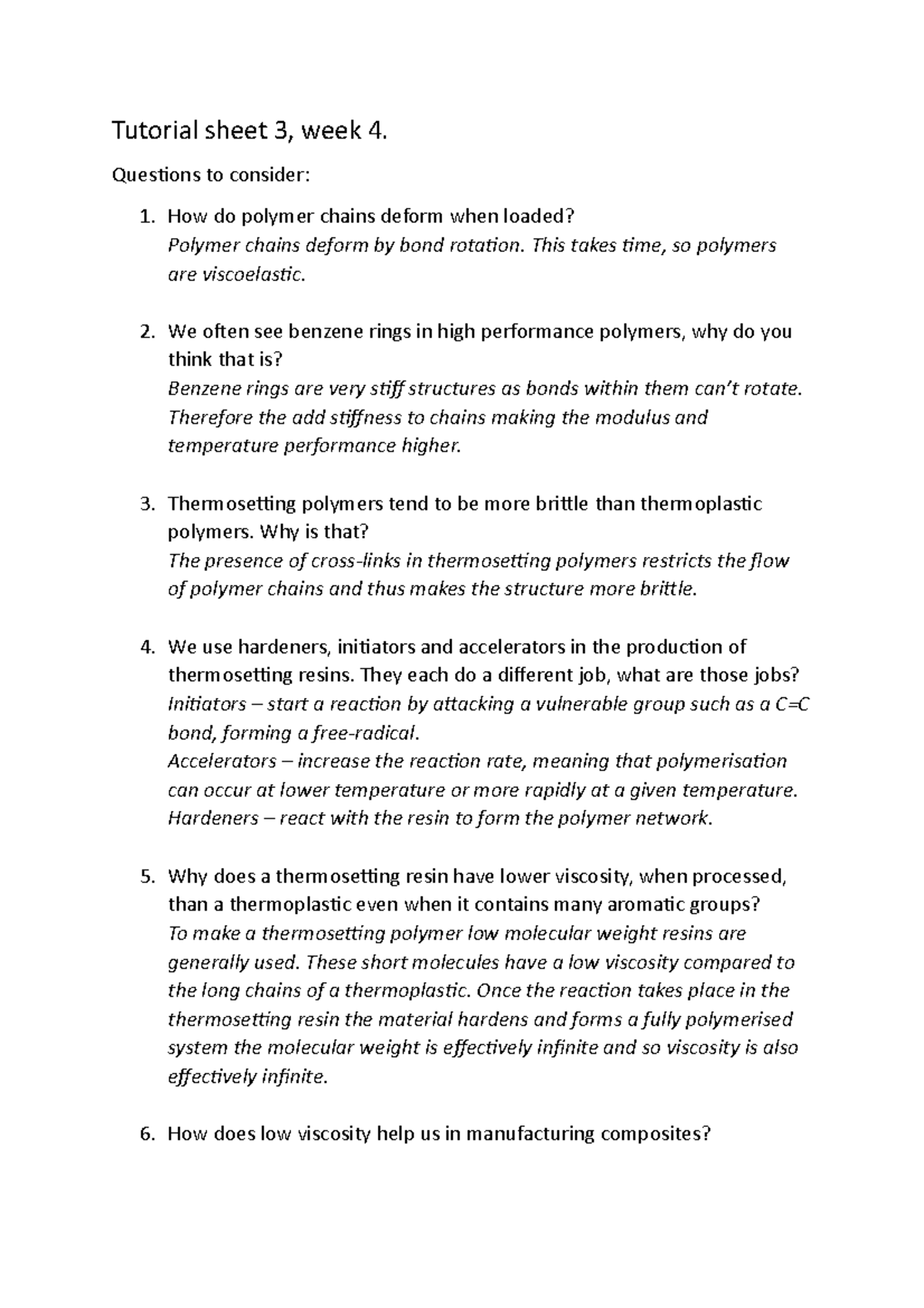 Tutorial sheet 3, 2020 - Solutions - Tutorial sheet 3, week 4 ...