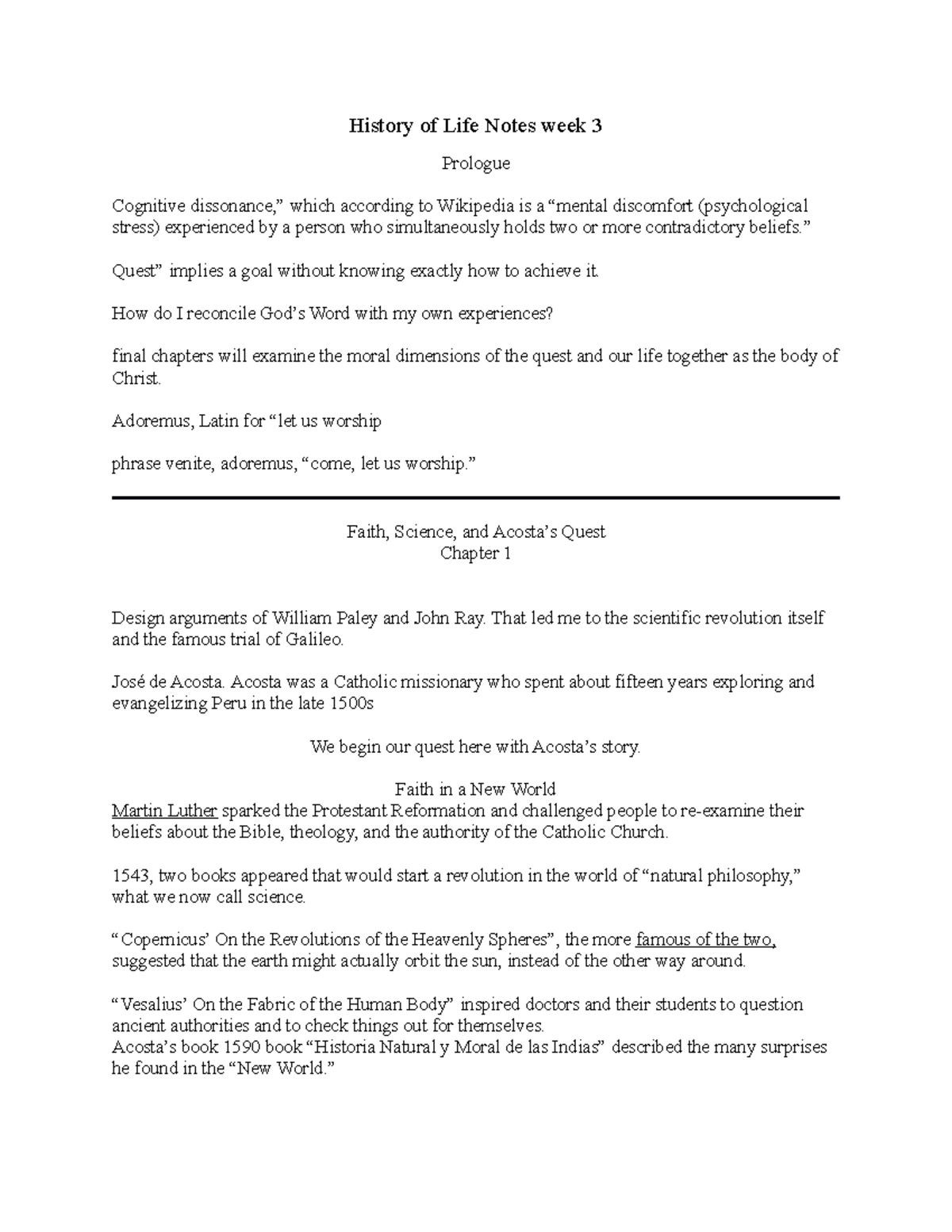 History of Life Notes week 3 - CRST 290 - LU - Studocu