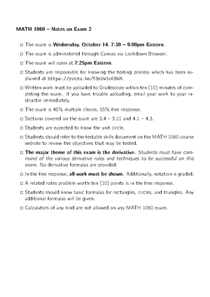 Math1060 fall2019 exam2 key - MATH 1060 Exam 2 – Version A KEY Calculus ...