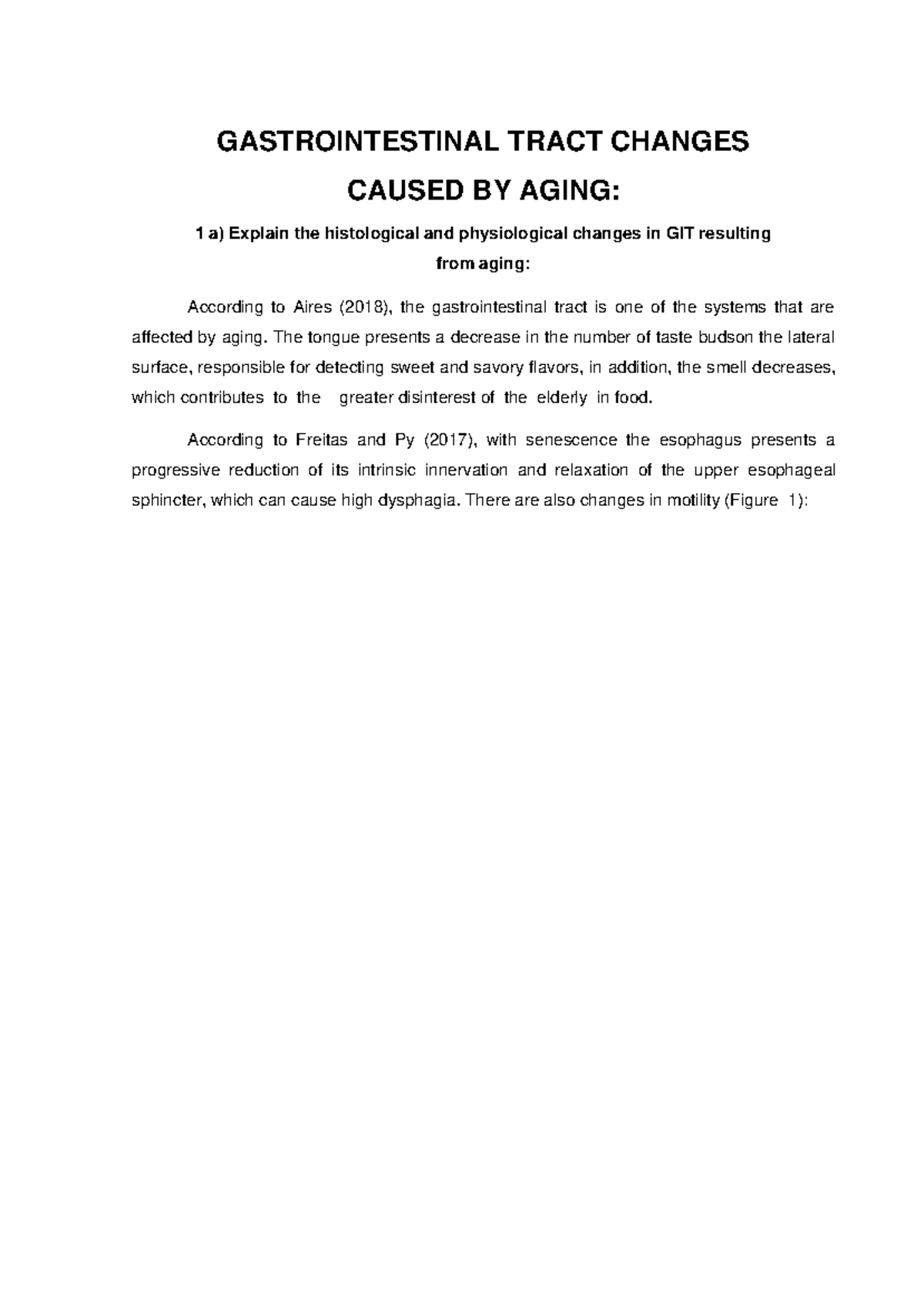 Gastrointestinal Tract Changes Caused BY Aging - GASTROINTESTINAL TRACT ...