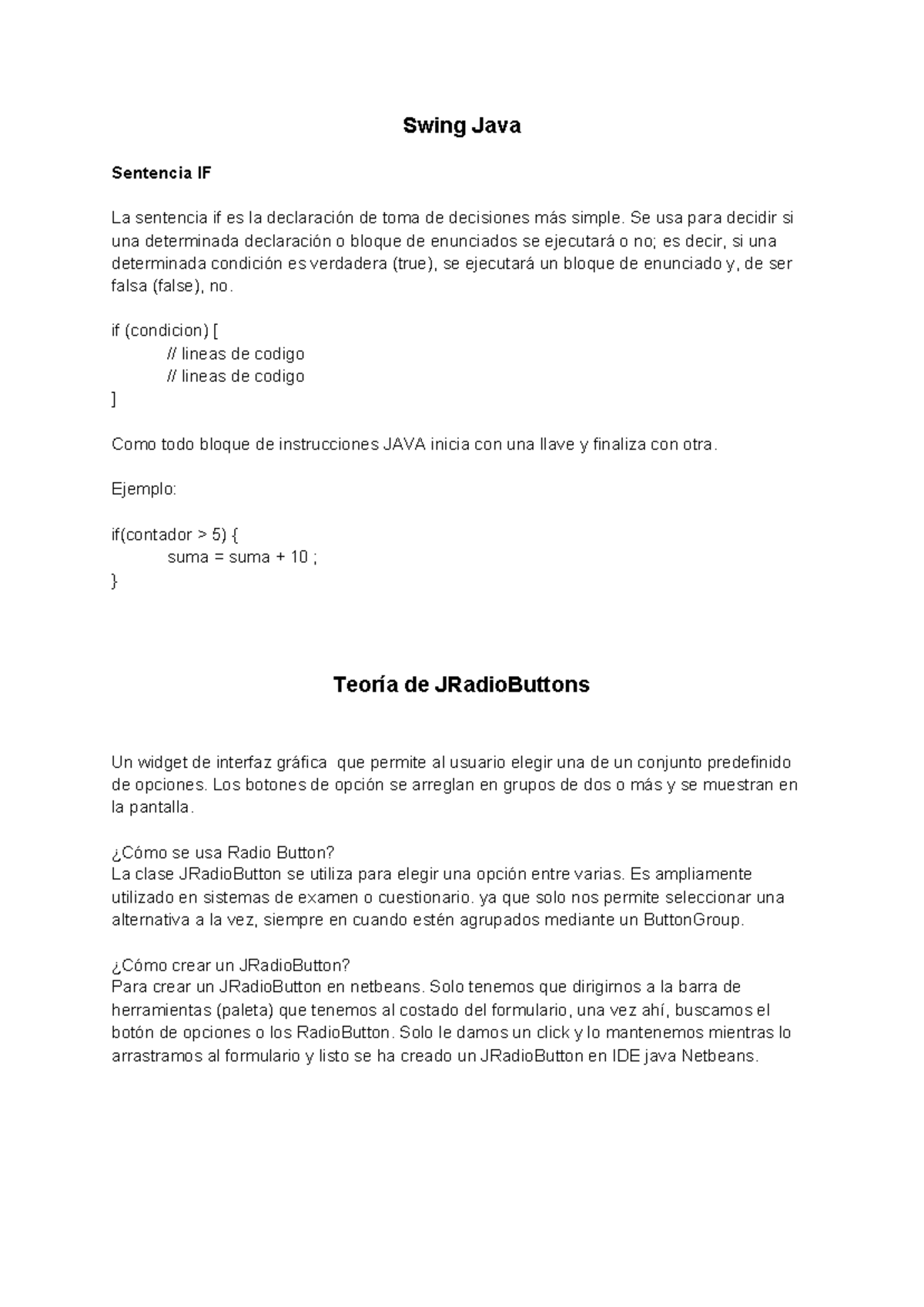 Practica Netbeans 22f - Introduccion a los sistemas Introduccion a los sistemas - Swing Java ...