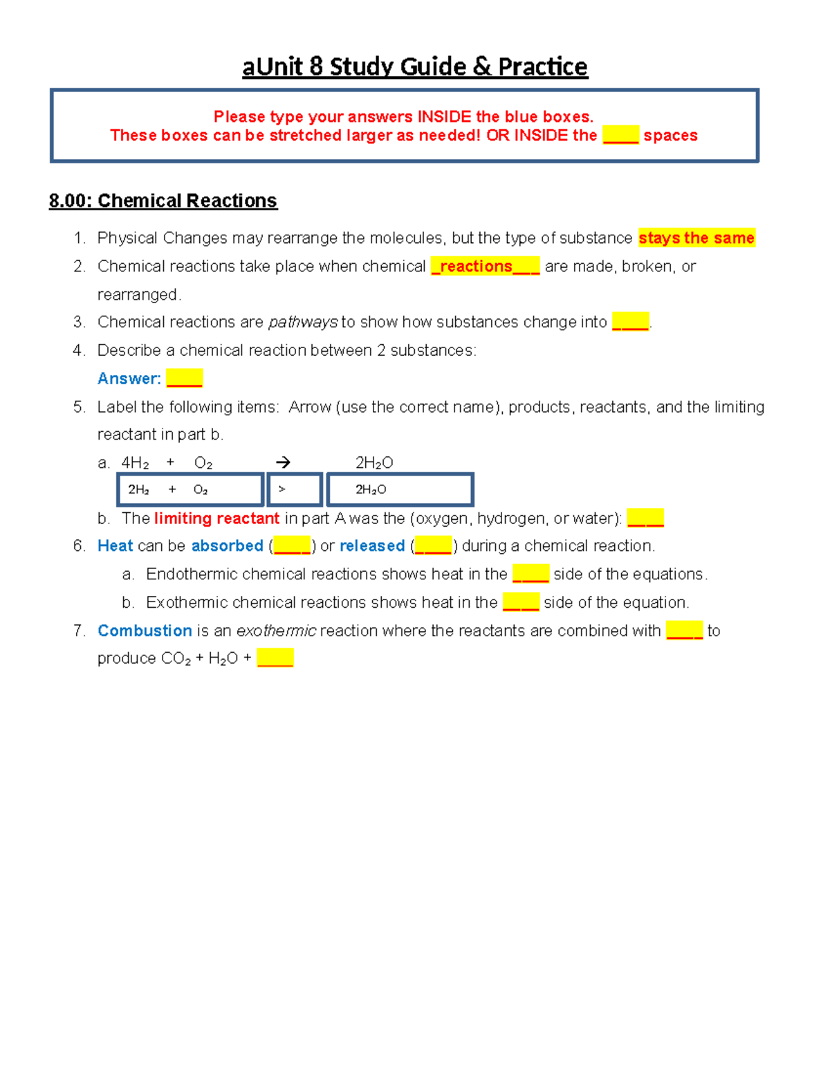 Unit 8 Study Guide (1) - jjjjj - aUnit 8 Study Guide & Practice 8 ...