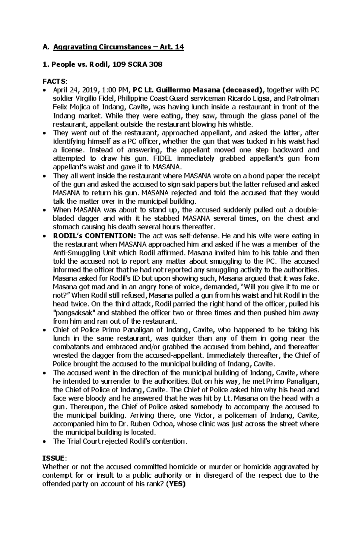 Case Digests - Art. 14-15, RPC - A. Aggravating Circumstances – Art. 14 ...