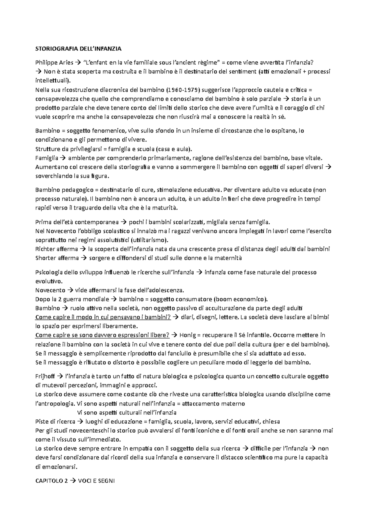 Ripasso libro 900 - Novecento: il secolo del bambino? - STORIOGRAFIA ...