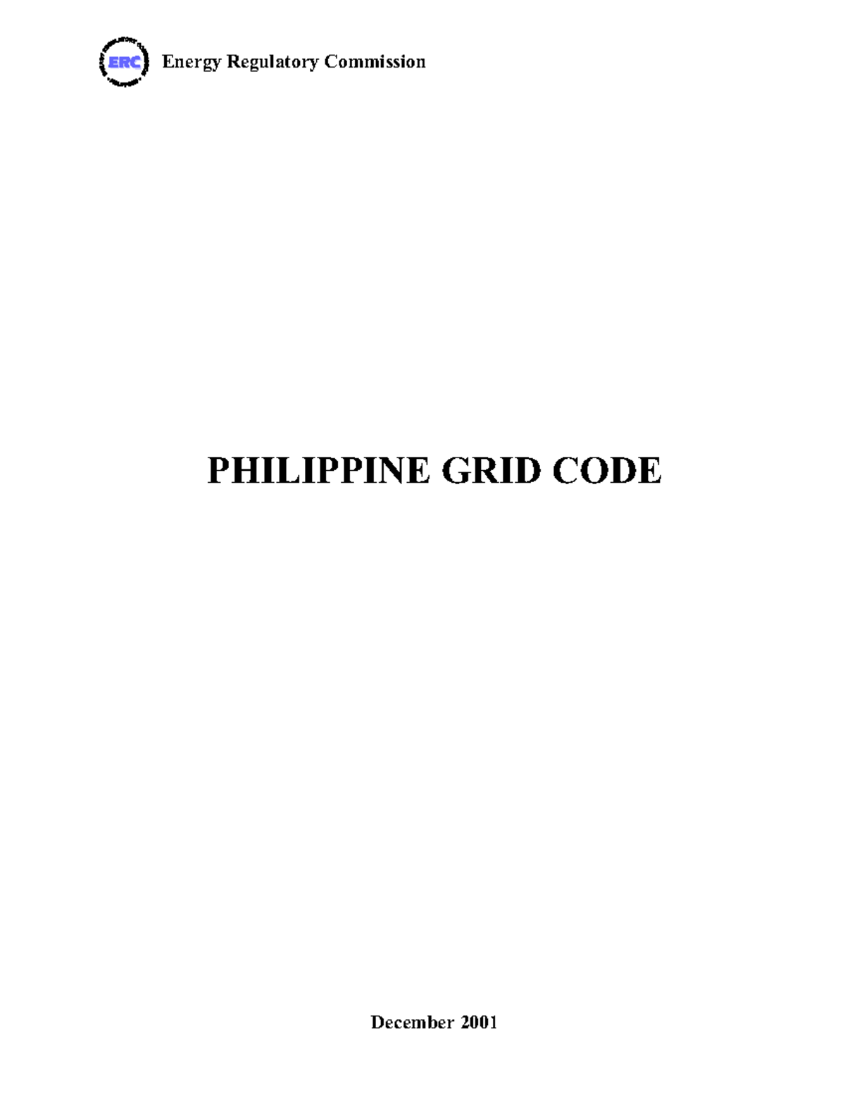 Philippine-Grid-Code - Energy Regulatory Commission PHILIPPINE GRID ...