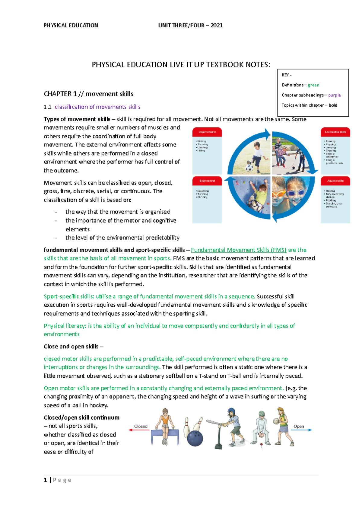 Physical Education Notes unit 3 - EEH216 - Deakin - Studocu