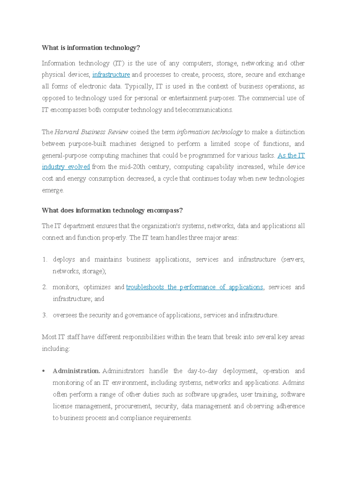 Information Technology - What is information technology? Information ...