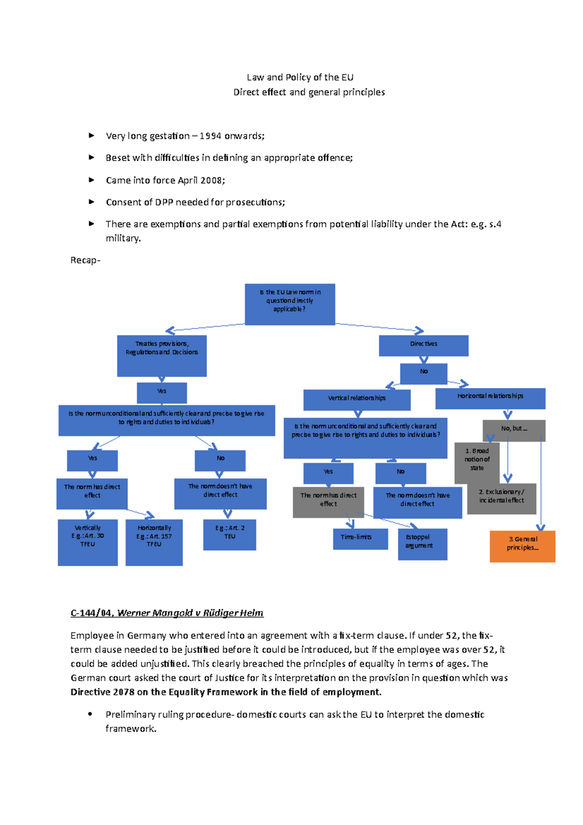 7. General principles and indirect effect - Law and Policy of the EU ...
