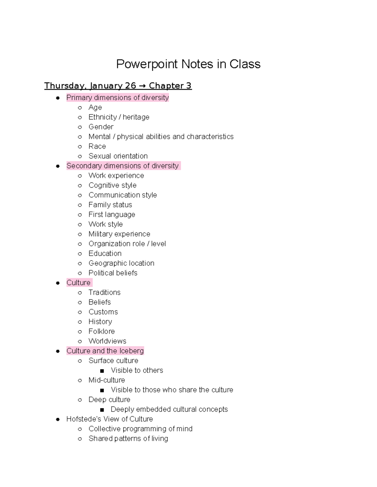 Powerpoint Notes in Class - Powerpoint Notes in Class Thursday, January ...