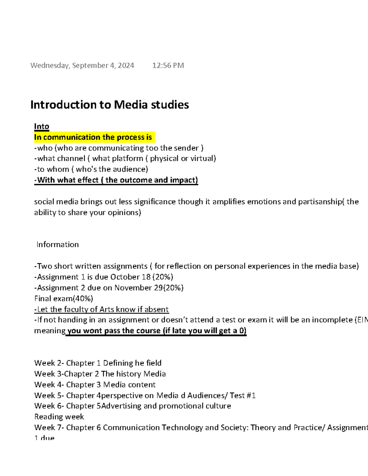 Introduction to Media studies - Introduction to Media studies Into In ...