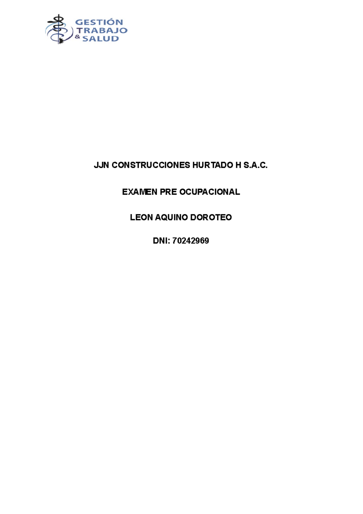 Aquino Doroteo LEON - EMO - JJN CONSTRUCCIONES HURTADO H S.A. EXAMEN ...