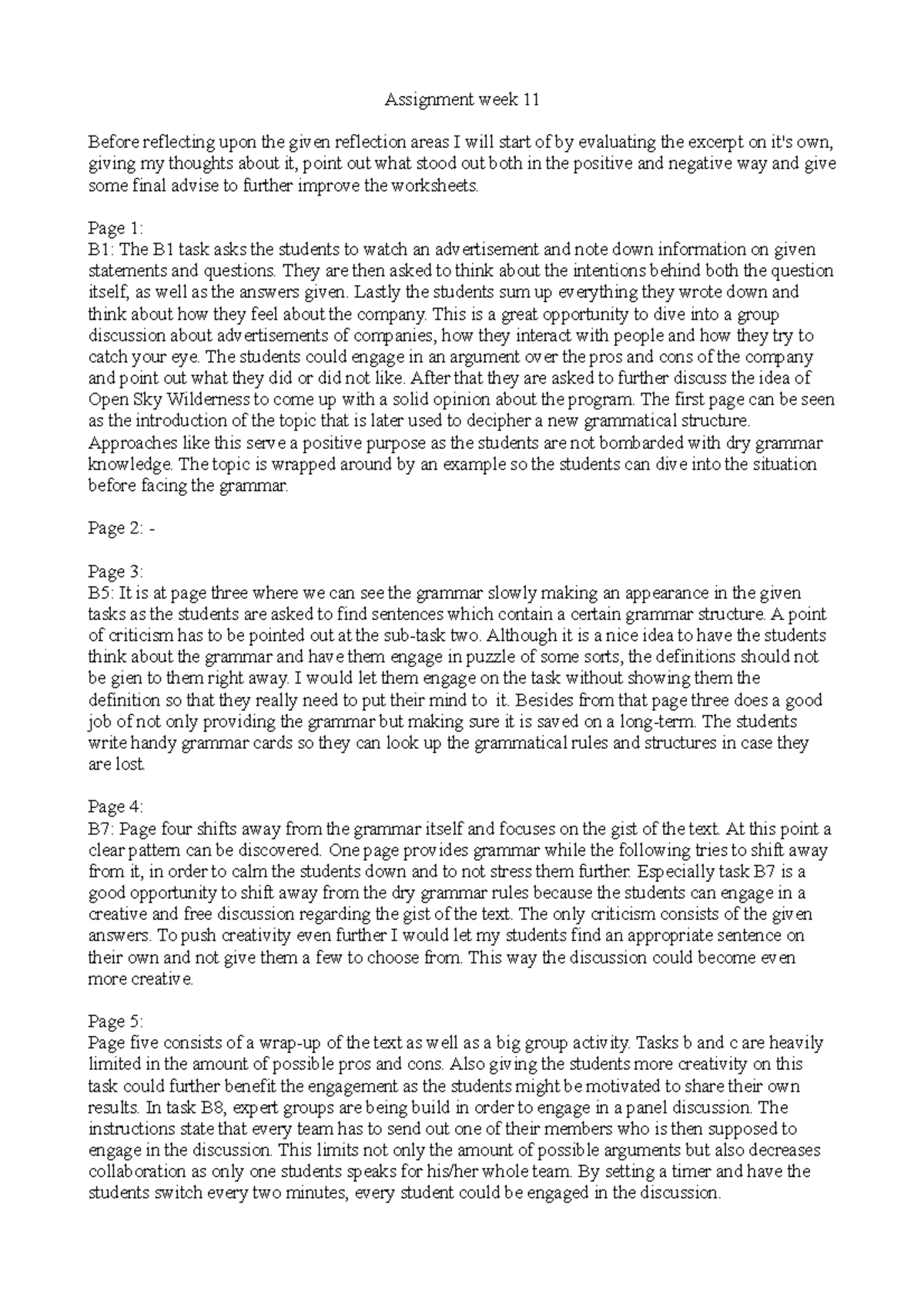 Assignment 10 - Course: Approaches to Teaching Grammar - A TEFLhybrid ...