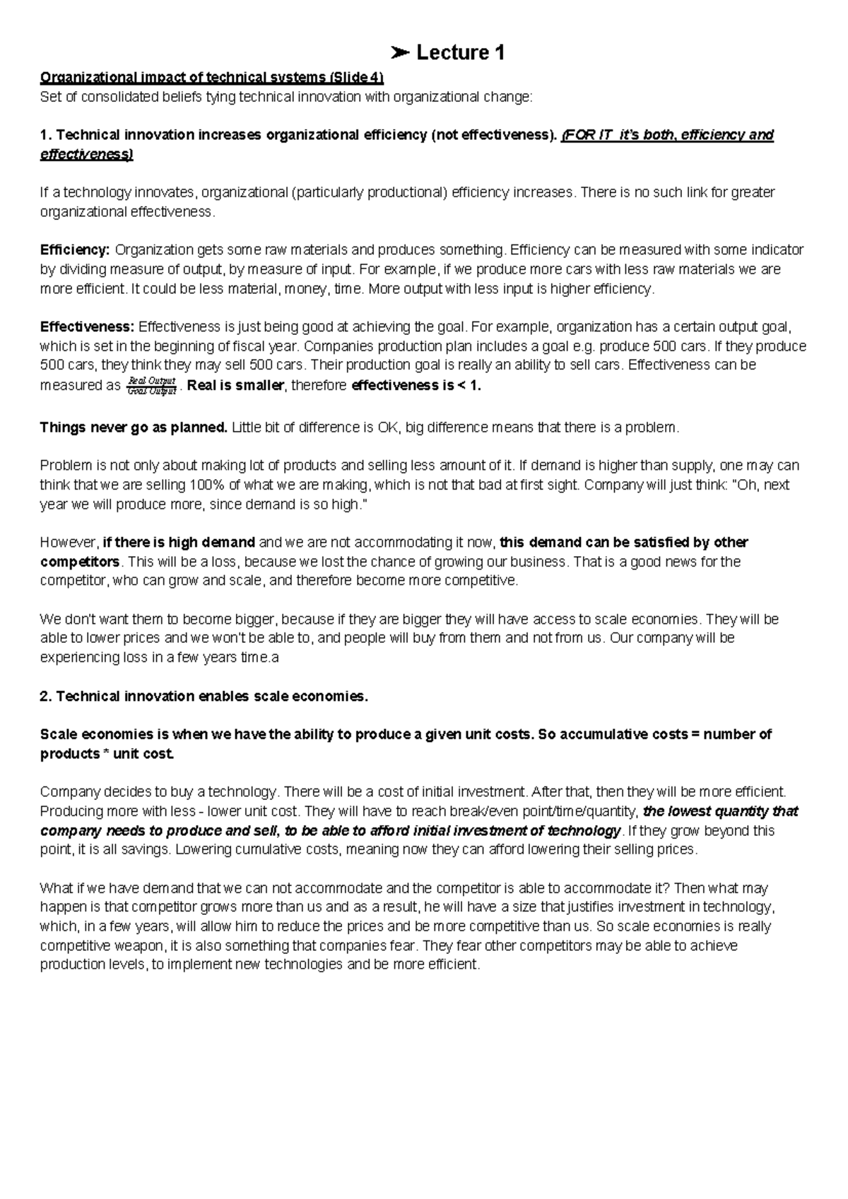 Notes of Business information systems - Lecture 1 - Studocu