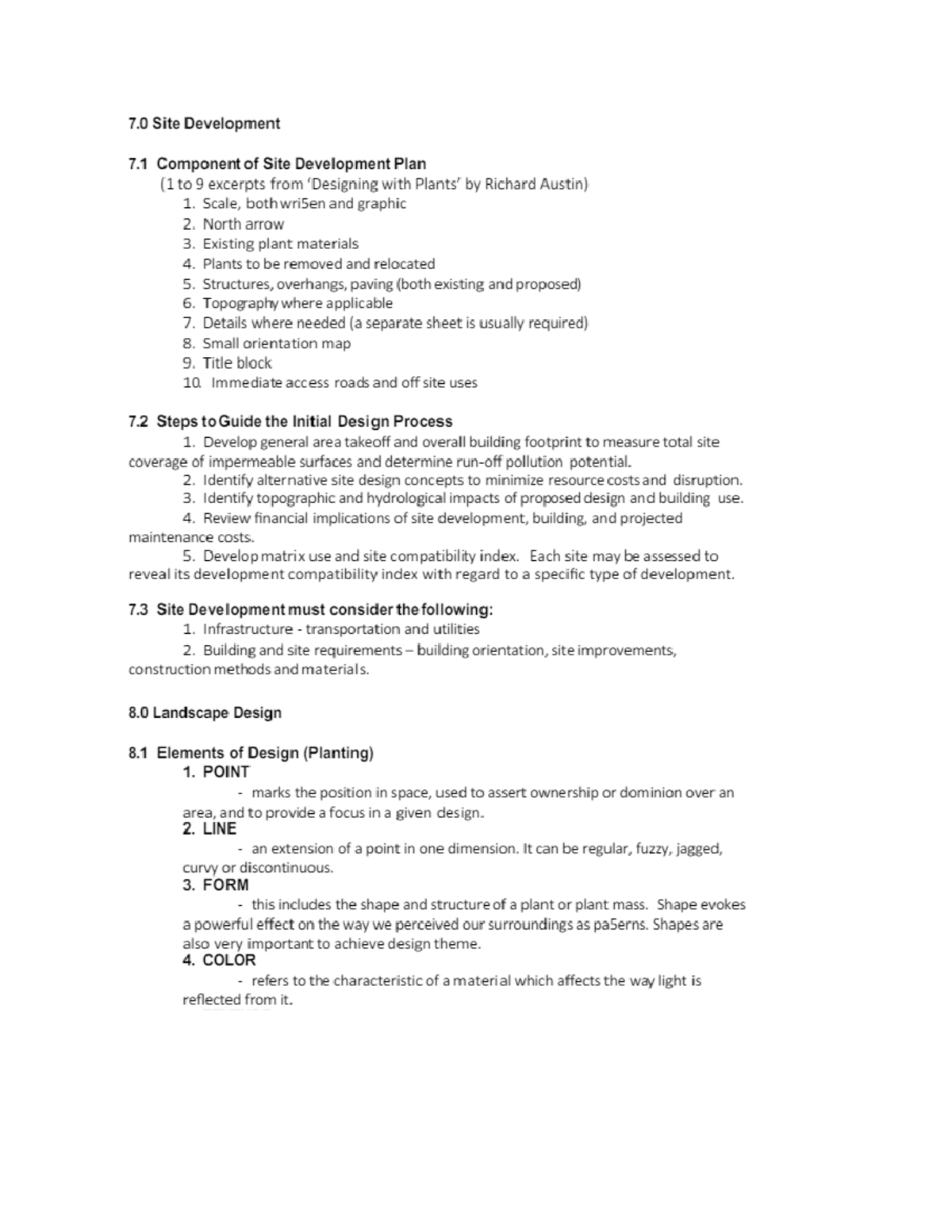 Final-01 - MODULE THIRD YEAR - 7 Site Development 7 Component of Site ...