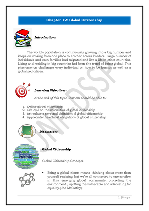 Contemporary World UNIT1-4 - UNIT I: UNDERSTANDING GLOBALIZATION Lesson ...