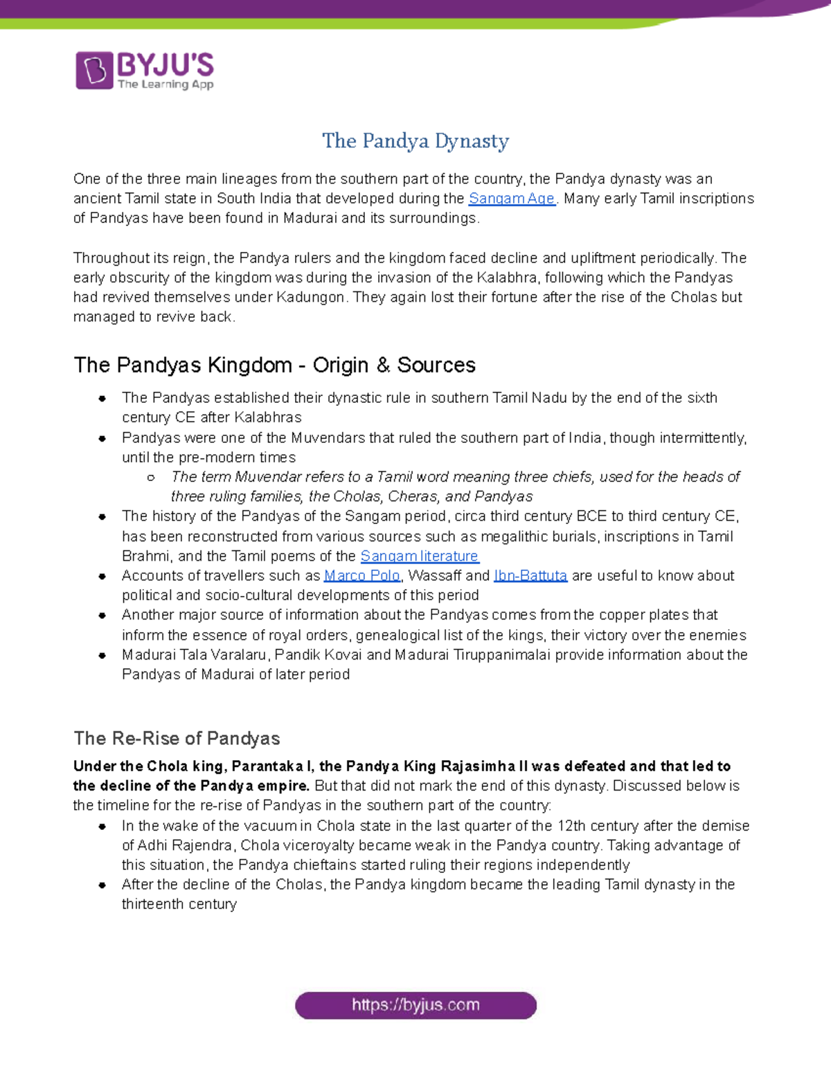 The-Pandya-Dynasty of medieval South india -tamil nadu - BA history ...