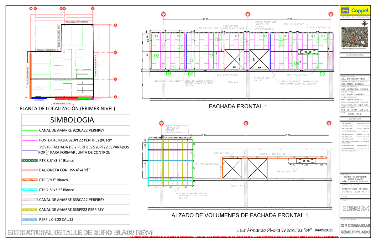 Edmgr-MURO Glass REY ok - B’ C’ FACHADA FRONTAL 1 D D D D D D D D D D D ...