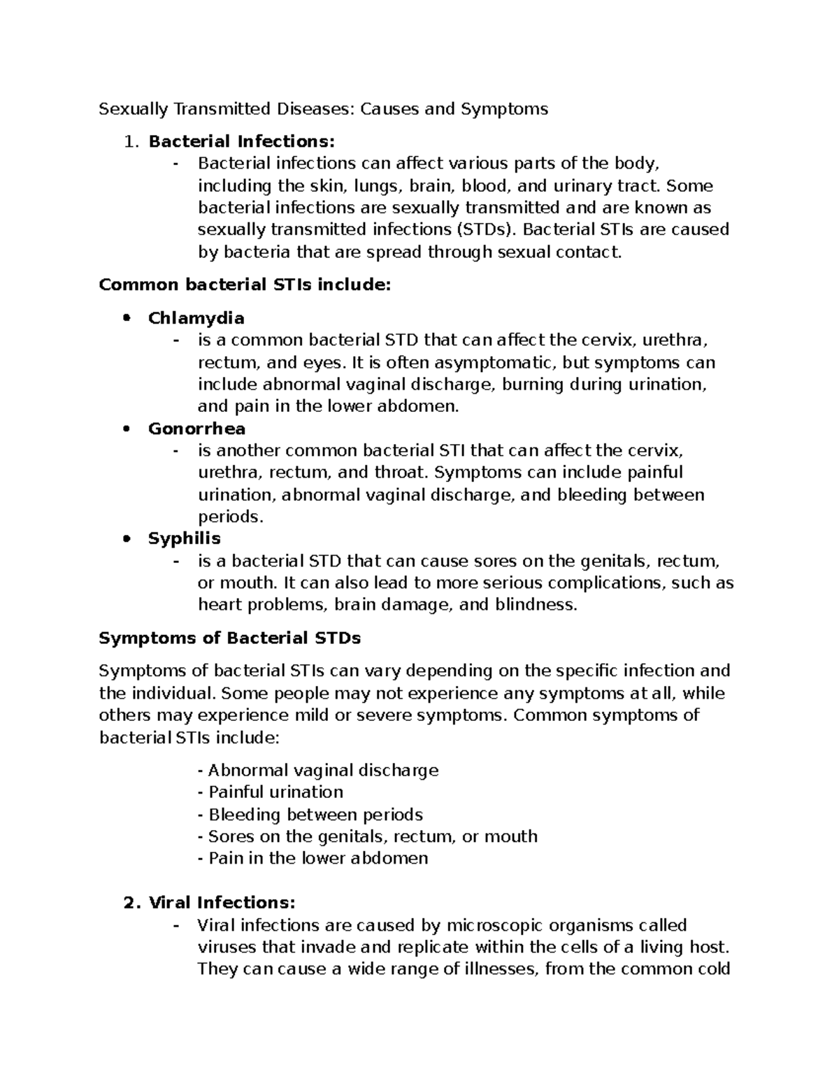 STD - Causes AND Symptoms - Sexually Transmitted Diseases: Causes and ...