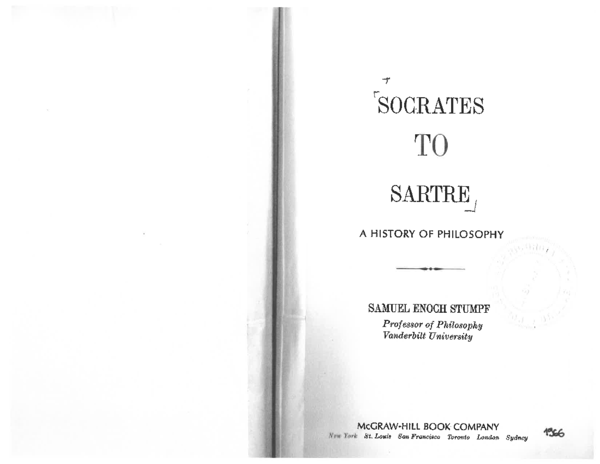 Stumpf Plato's Forms - Great stuff. - SOCRATES TO SARTRE J A HISTORY OF ...