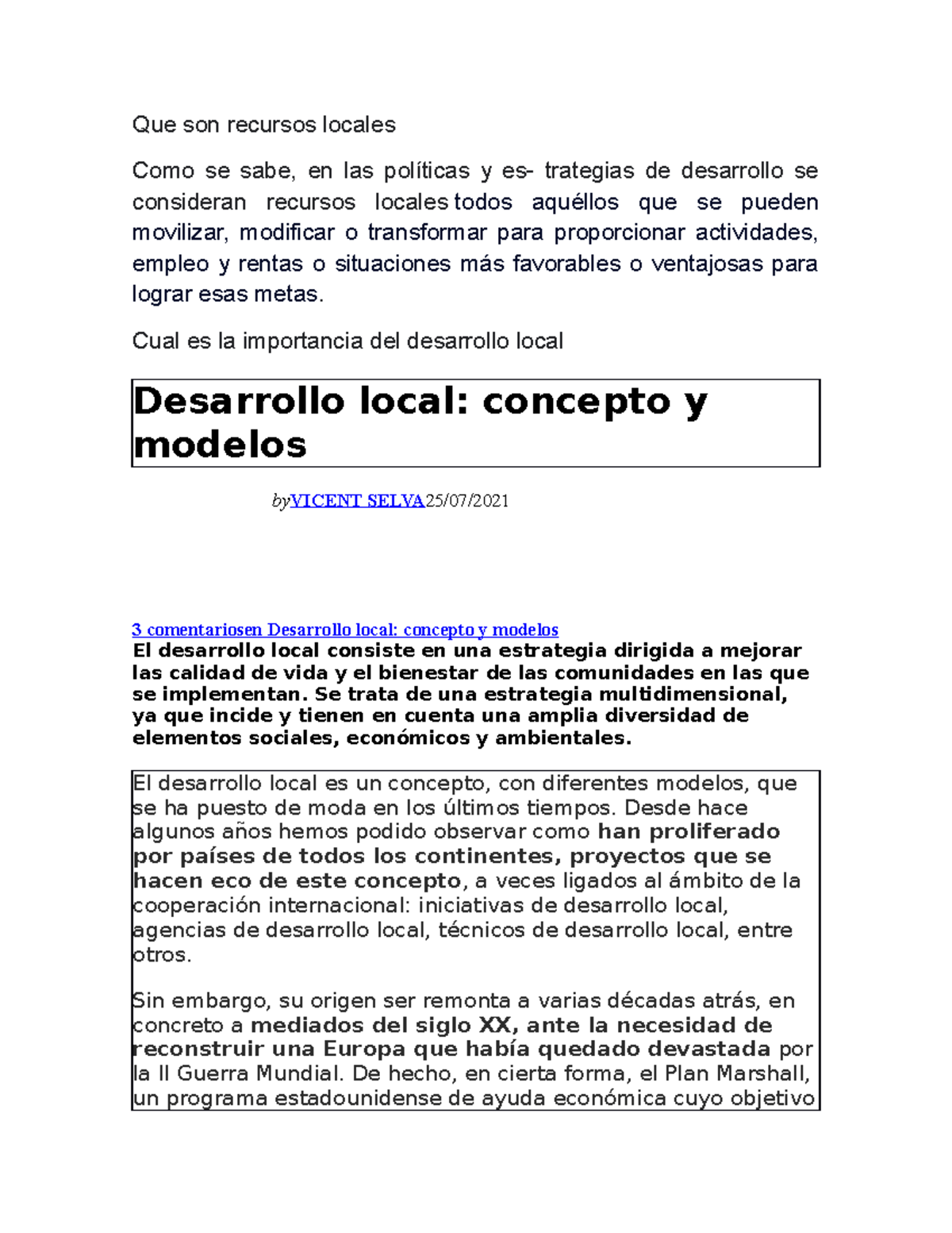 Que son recursos locales - Cual es la importancia del desarrollo local ...