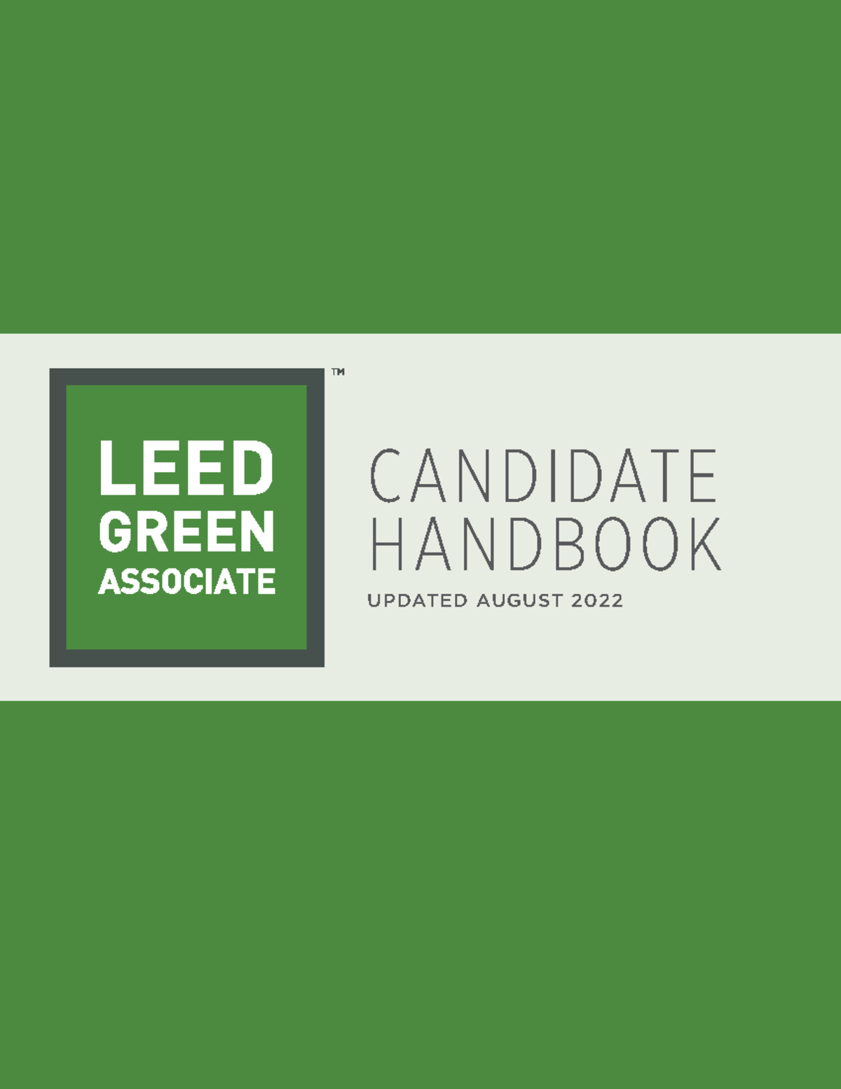 LEED LEED Green Associate Handbook Update - LEED® GREEN ASSOCIATE™ LEED ...