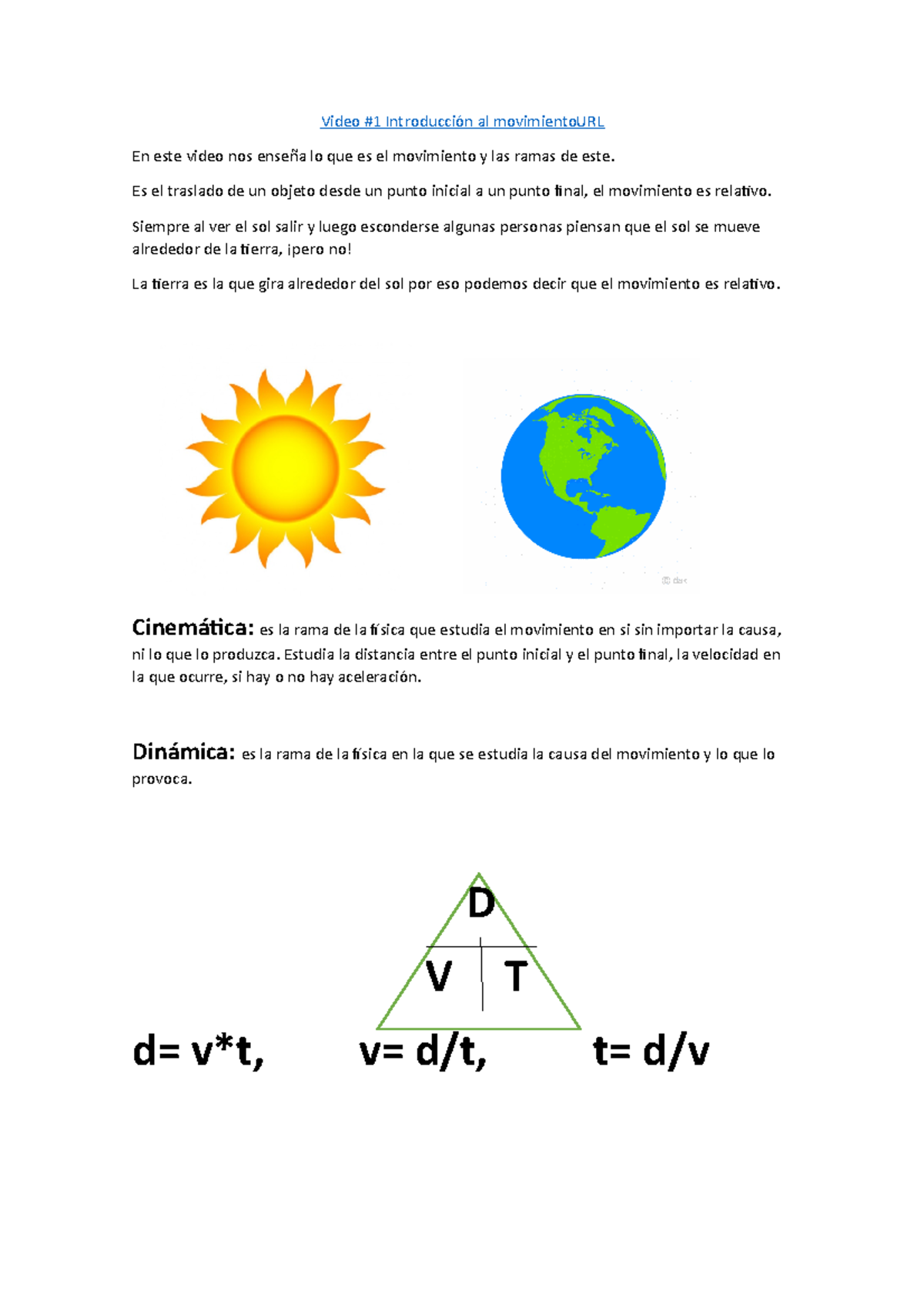 practica #2 de fisica tipos de movimientos. - Video #1 Introducción al ...