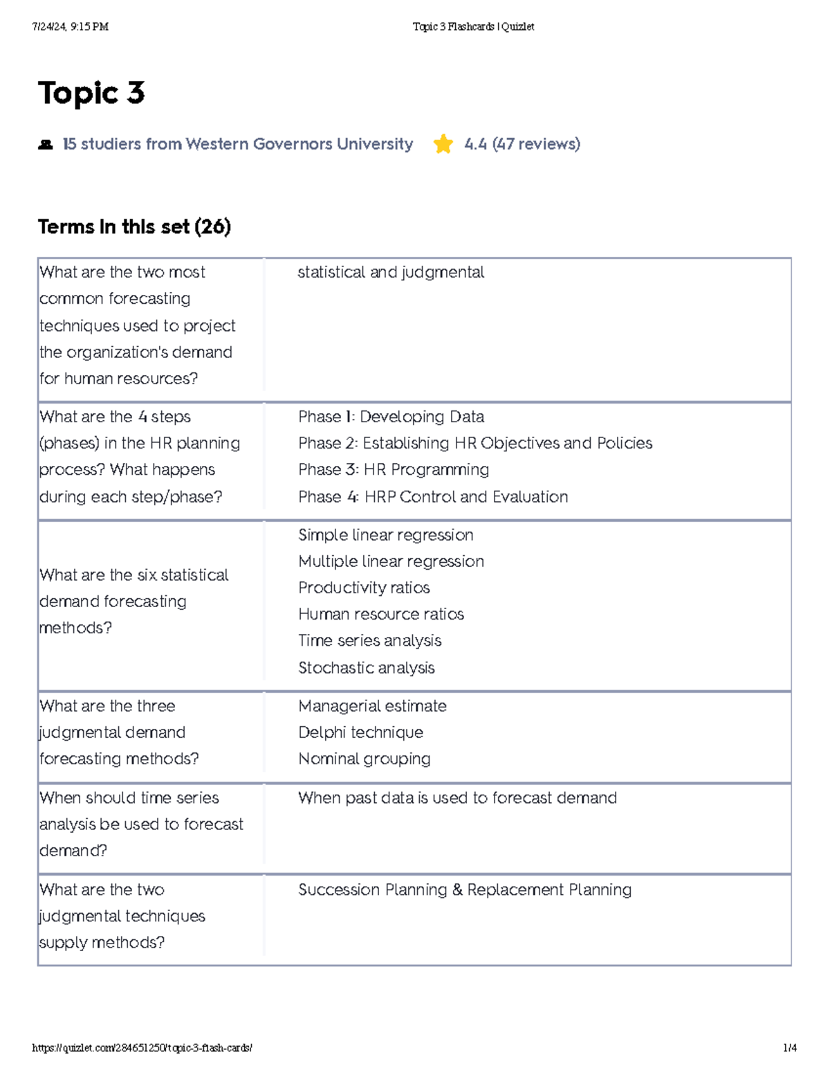 Topic 3 D351 - Study guide for OA - Topic 3 15 studiers from Western ...