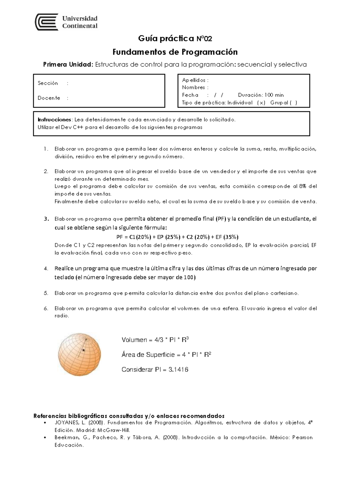 Semana 02 Guia de Practica 02 - Guía práctica N°0 2 Fundamentos de ...