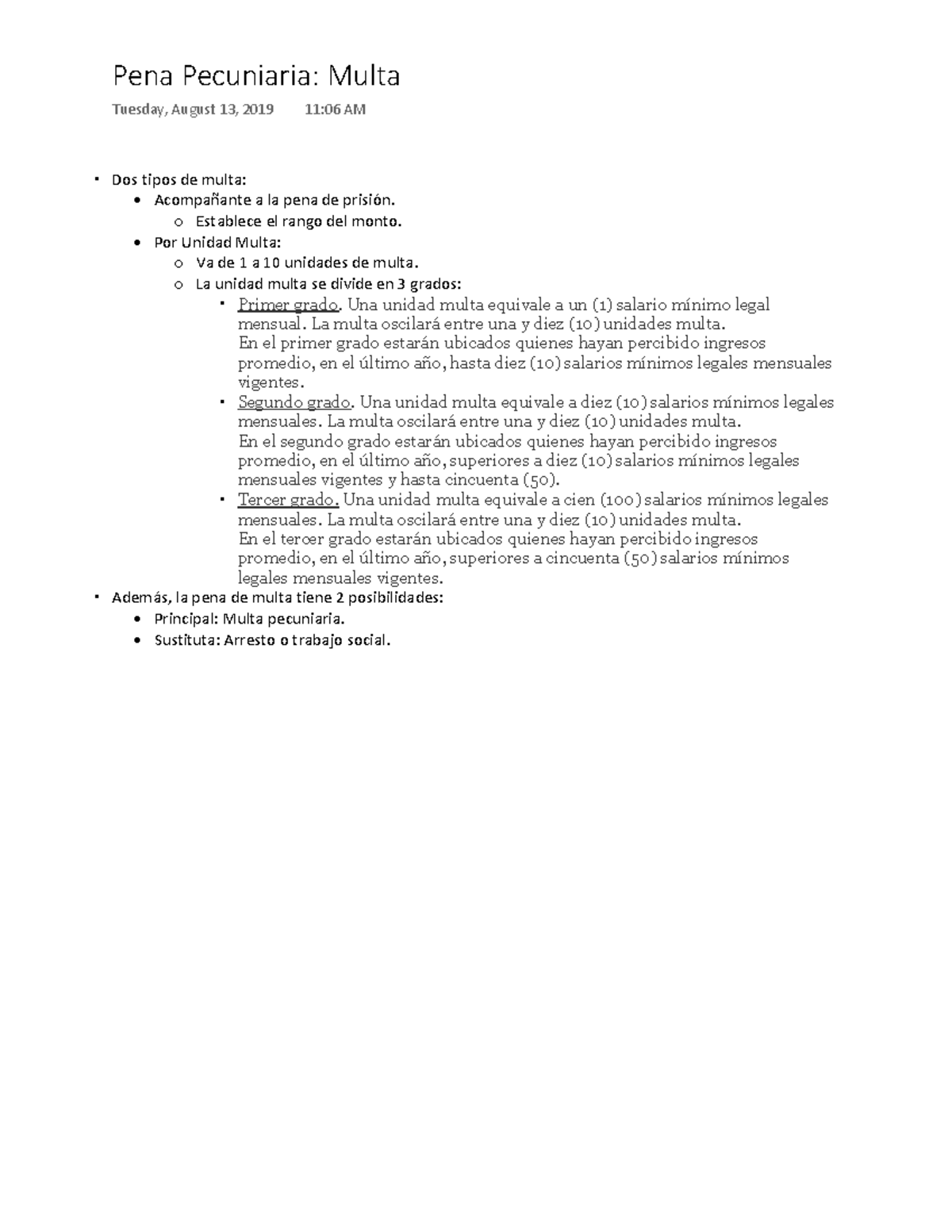 Pena Pecuniaria, Multa - Warning: TT: undefined function: 32 ŽƐ ƚŝƉŽƐ ...