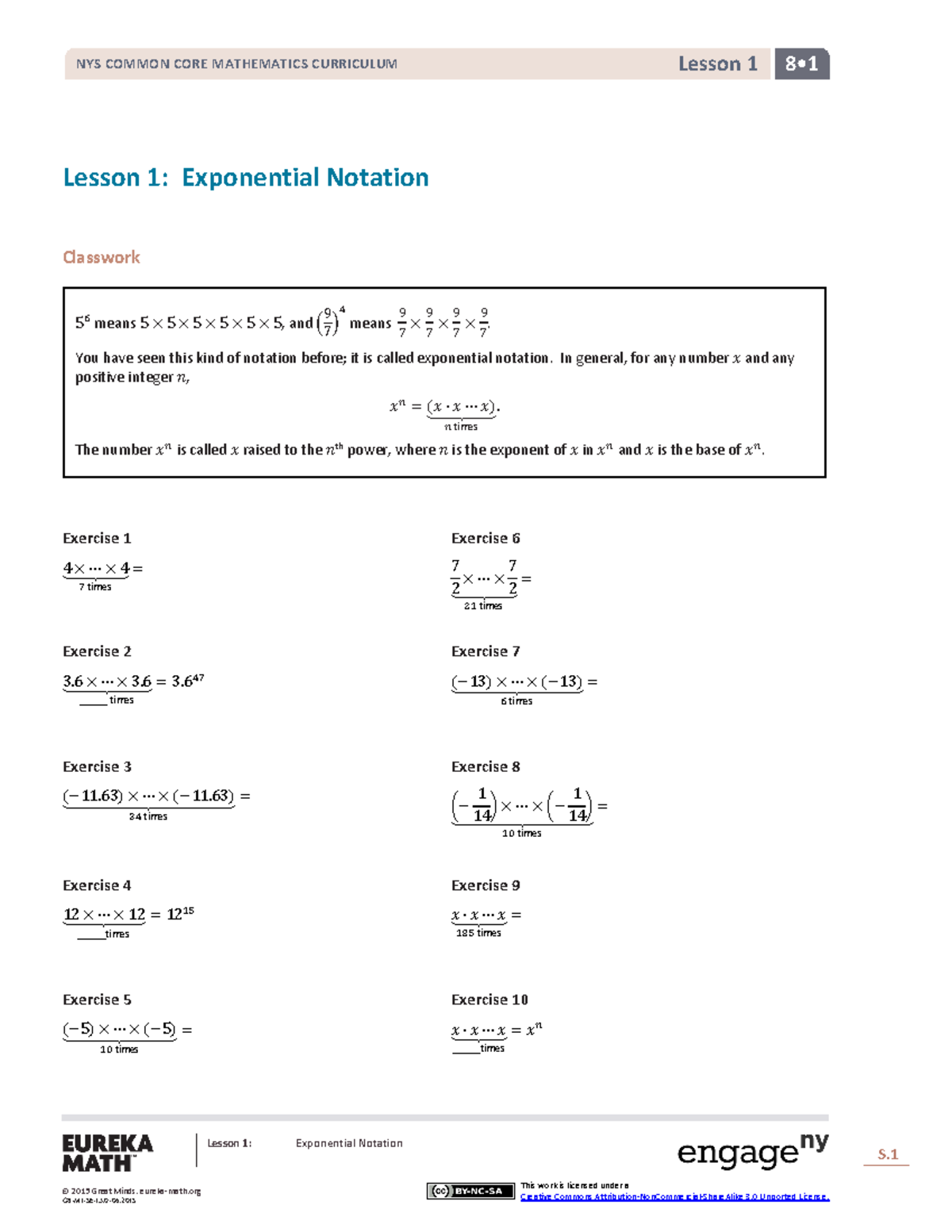 Math g8 m1 student materials - Lesson 1 8 • Lesson 1: Exponential ...