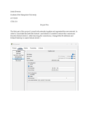 CYB 210 Module Six Project One - CYB210 - SNHU - Studocu