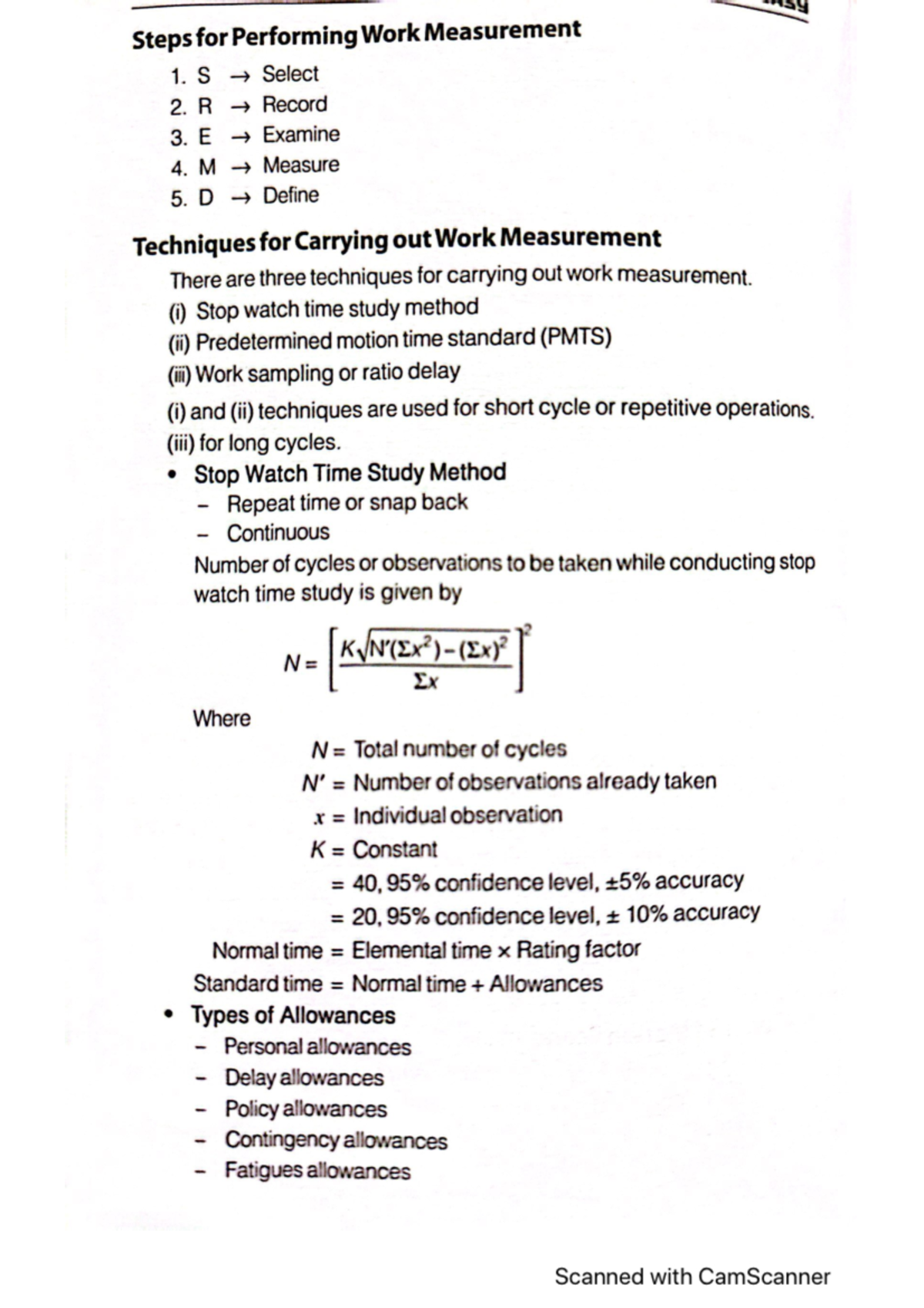 IE Theory - 15 - Important - ME 261 - Studocu