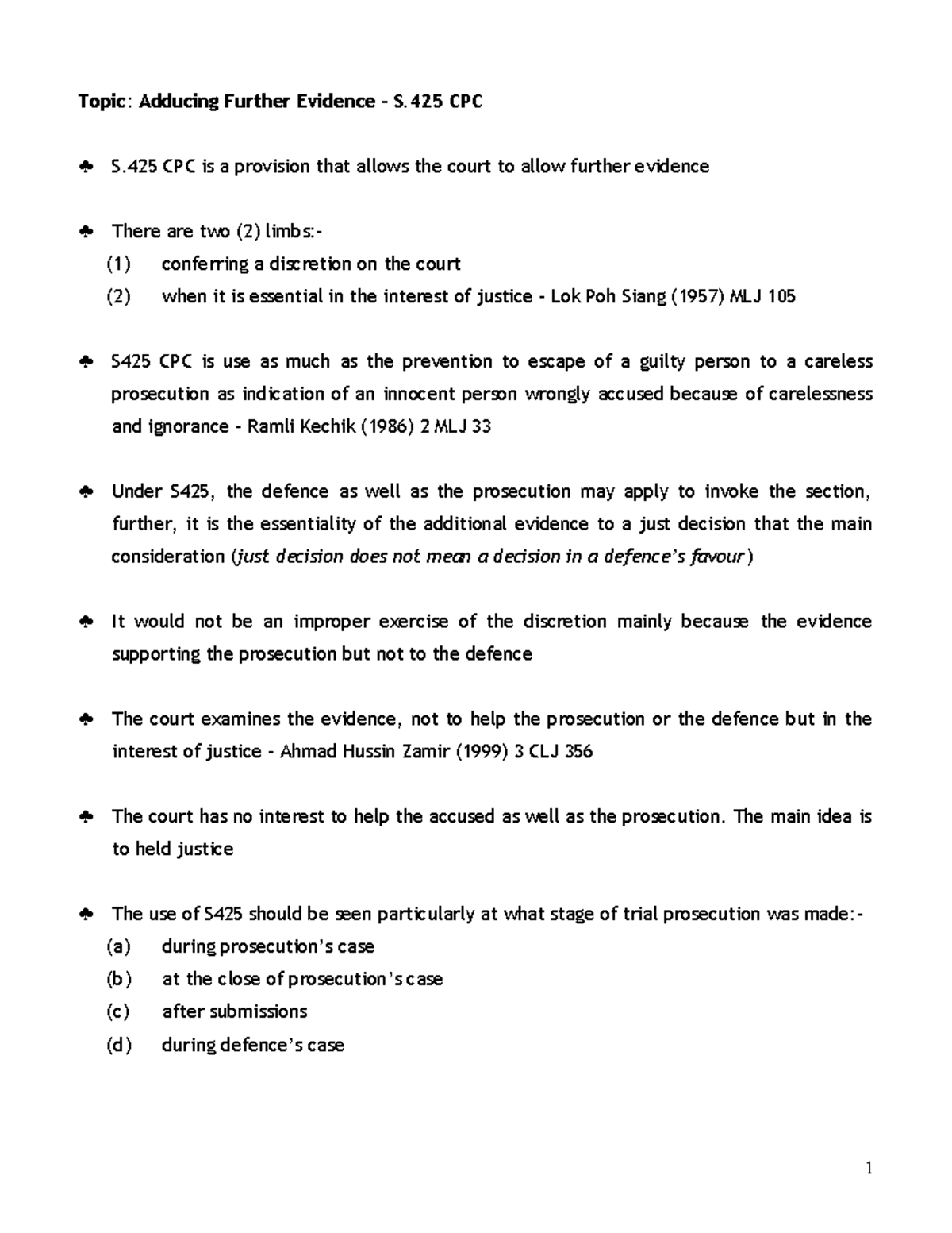 3. S.425 CPC-Adducing further Evidence - Topic: Adducing Further ...