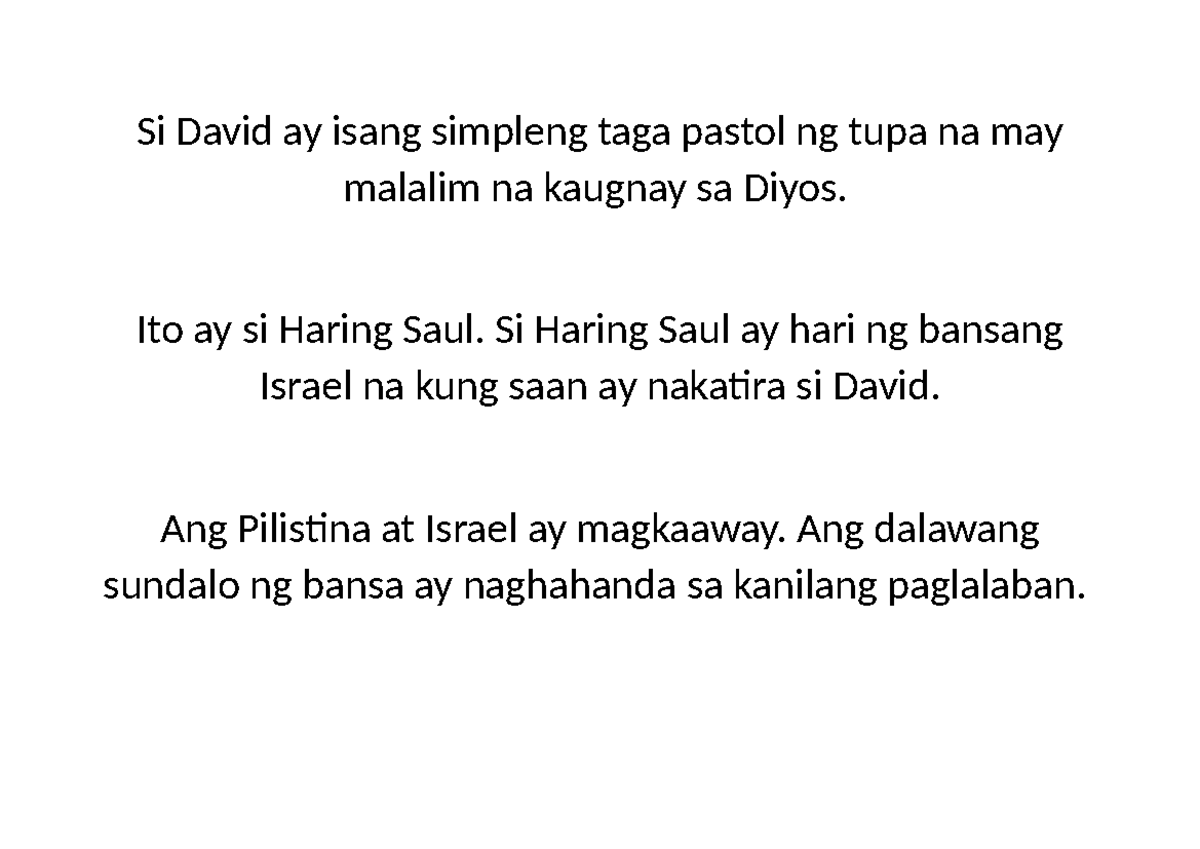 Storybook - Si David ay isang simpleng taga pastol ng tupa na may ...