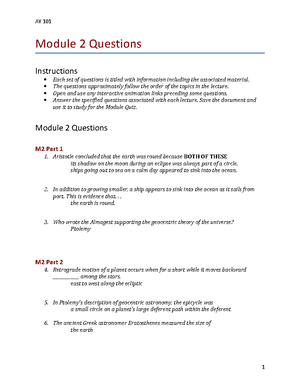 Module-2-questions - Module 2 questions/answers worksheet - AY 101 ...