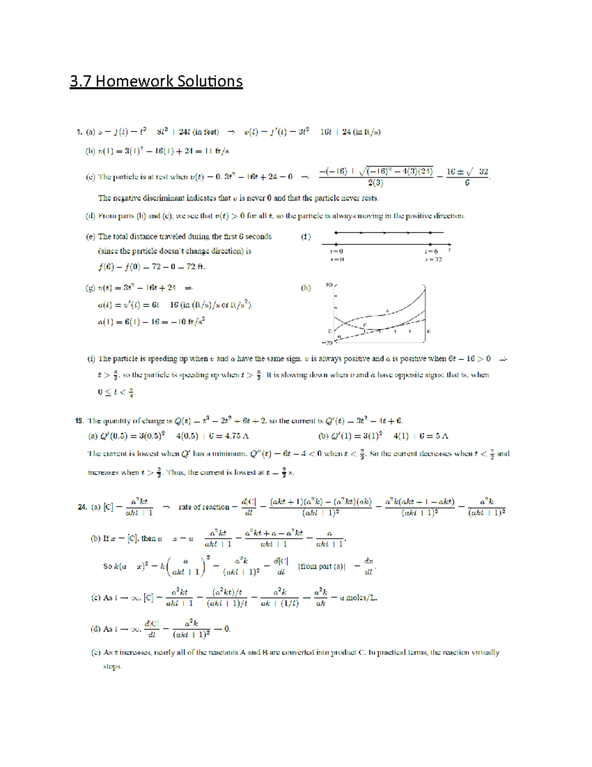 Calc Solutions 5 - MATH1010U - 3 Homework Solutions 3 Homework Solutions - Studocu