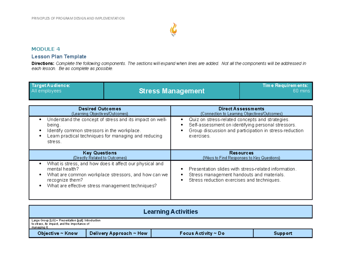 ACE Ed5353 mod 4 lesson plan 1 - PRINCIPLES OF PROGRAM DESIGN AND ...