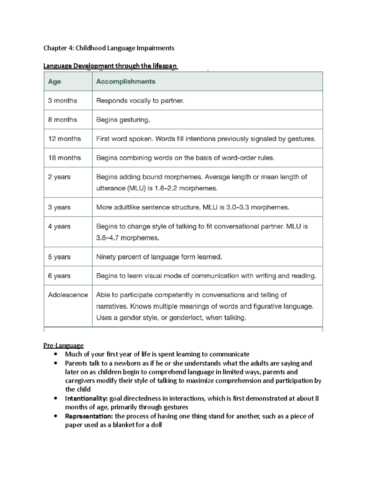 Chapter 4 - Chapter 4: Childhood Language Impairments Language ...