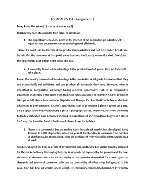 ECON 111 Past Final Exams Collection - Econ 111 - queensu - Studocu