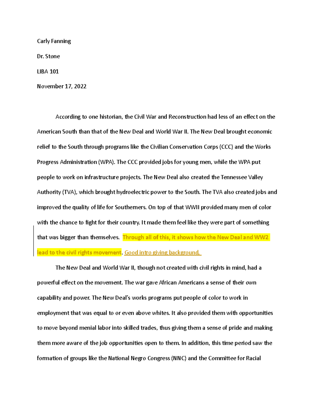 According to one historian-2 - Carly Fanning Dr. Stone LIBA 101 ...