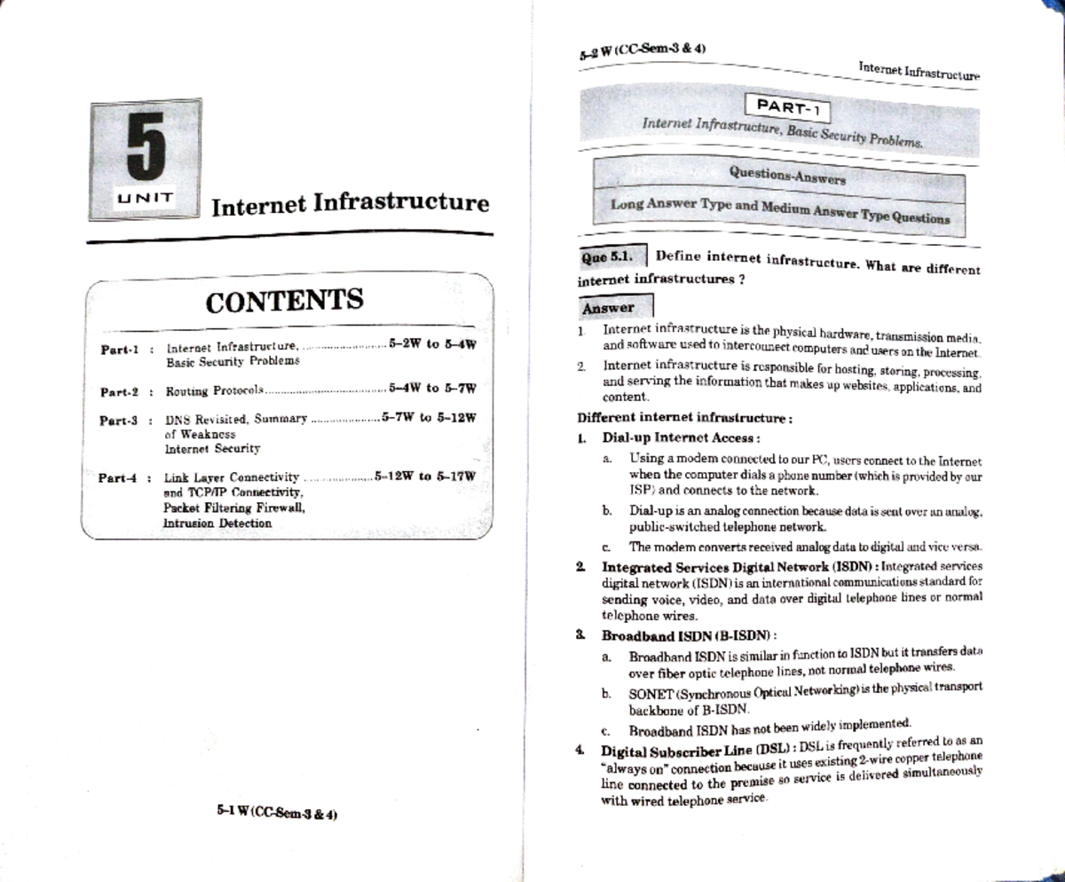 CSS unit 5 - 5-2 W(CC-Sem-3 & 4) Internet Infrastructure 5 ####### PART ...