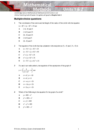 Chapter 4 test 1 - gallery of graphs year 11 unit 1/2 test cambridge ...